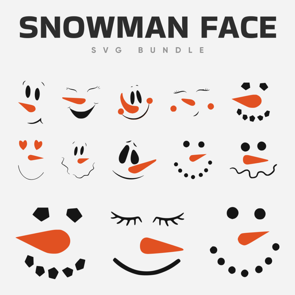 Snowman Face SVG Collection – MasterBundles