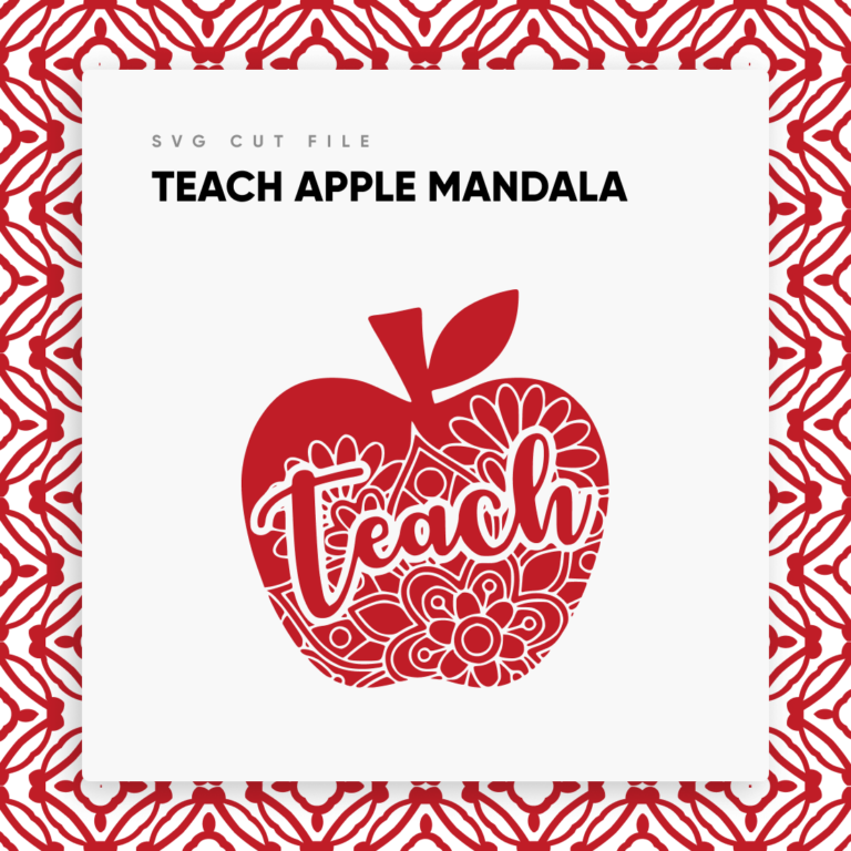 Teach Apple Mandala SVG – MasterBundles
