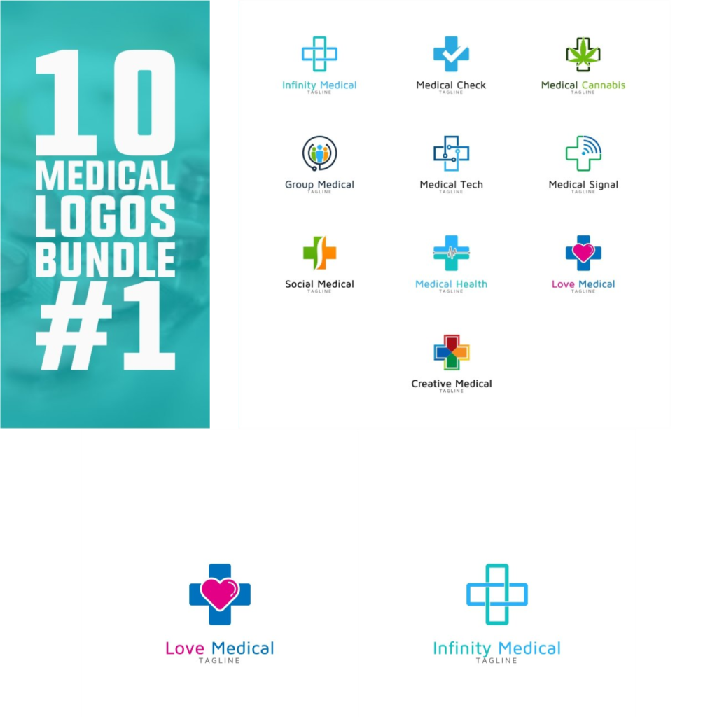 10 Medical Logo Bundle #1 – MasterBundles
