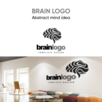 Brain Technology Logo Design Line Style | MasterBundles