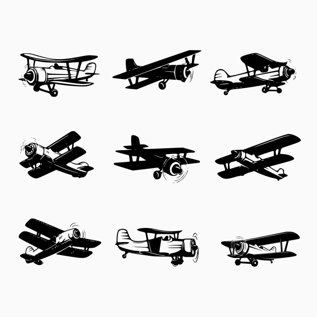 Airplane V2 SVG Bundle: 9 Designs – MasterBundles