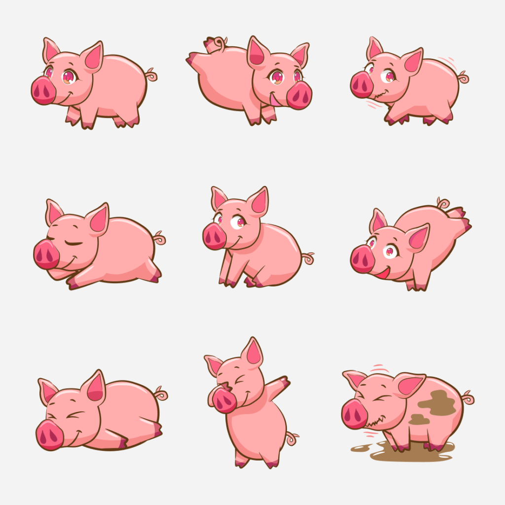 Pig SVG Bundle: 9 Designs – MasterBundles