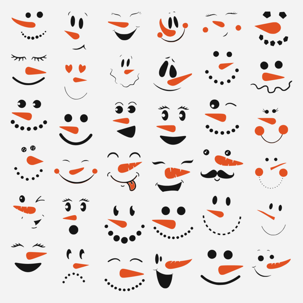 Snowman Face SVG Collection – MasterBundles