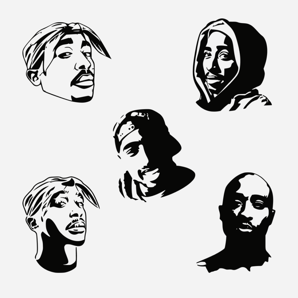 Tupac SVG: 5 Files – MasterBundles
