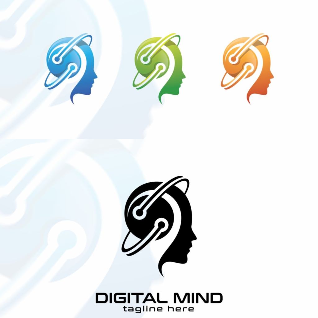 Digital Mind - Logo Template – MasterBundles