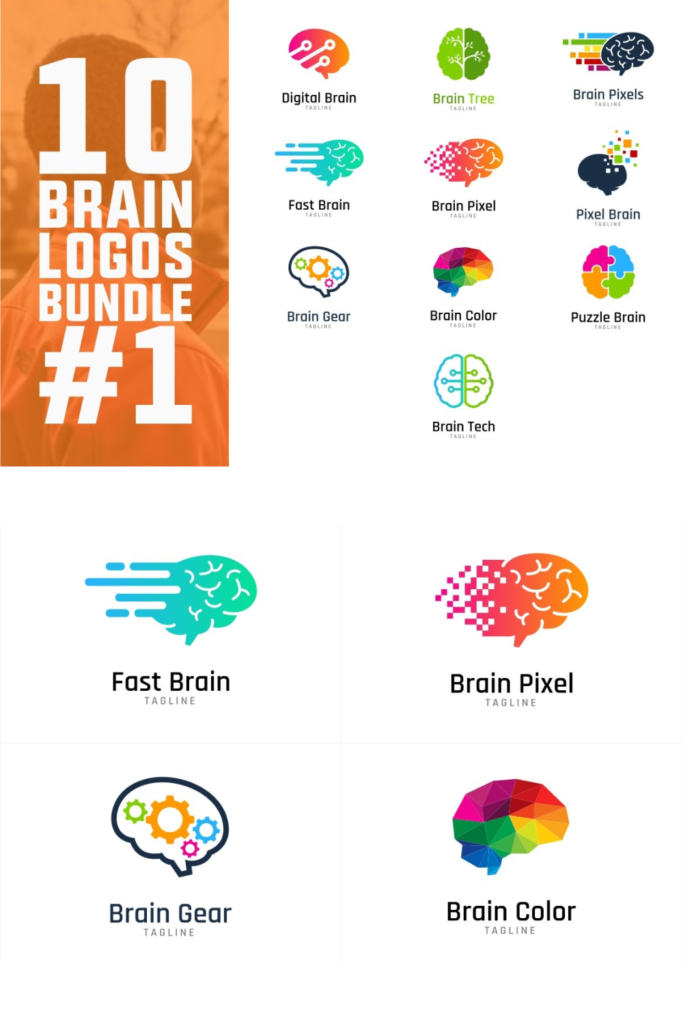 10 Brain Logo Bundle – MasterBundles