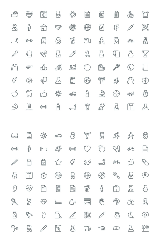 487 Health And Medical Line Icons – MasterBundles