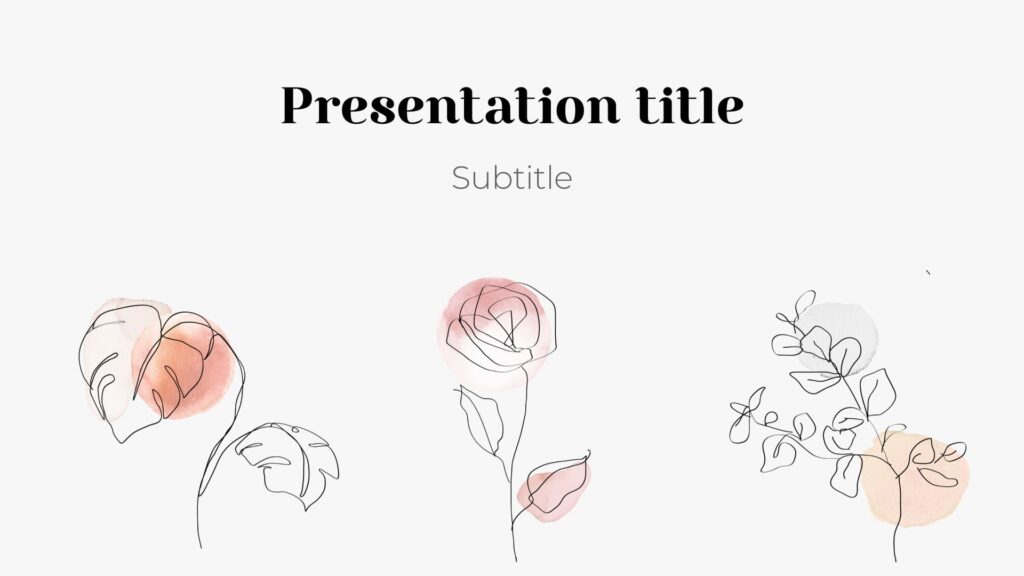 Free Aesthetic Flower Simple Powerpoint Background | Master Bundles