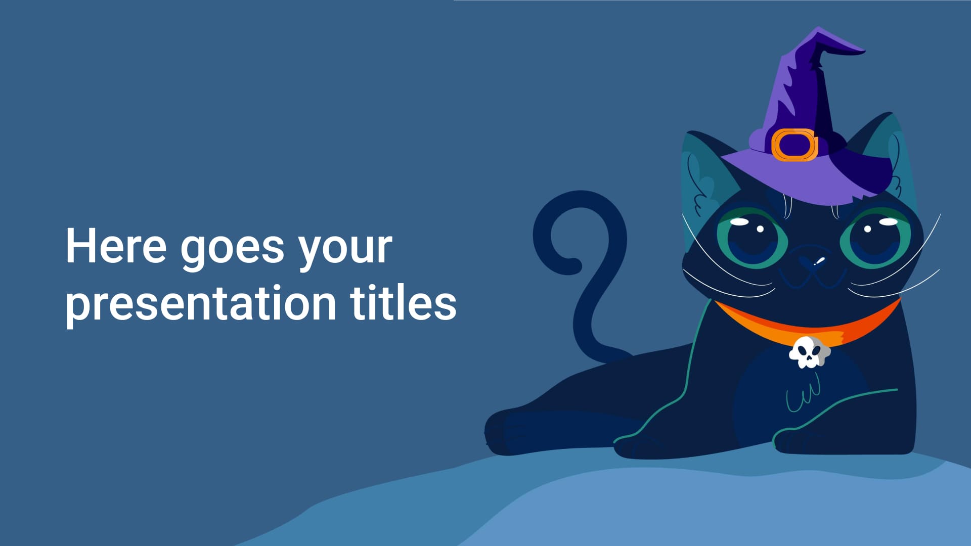 Free Halloween Black Cat Powerpoint Template | Master Bundles