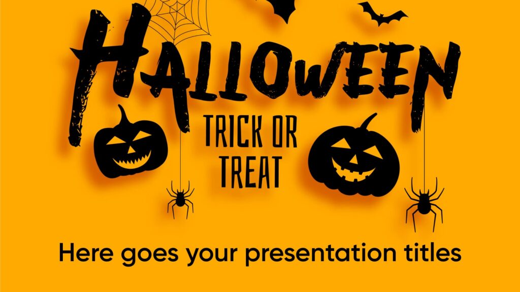 Free Yellow Halloween Powerpoint Template | Master Bundles