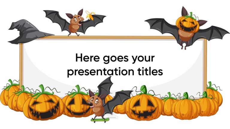 Free Halloween Bat Themed Powerpoint Template | Master Bundles