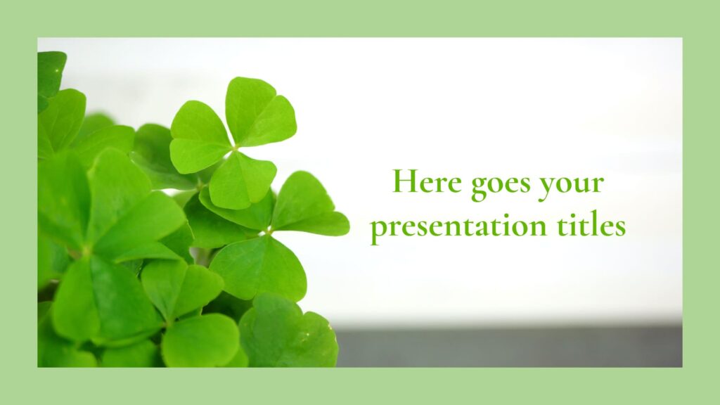 Free Green St Patrick's Day Powerpoint Template – MasterBundles