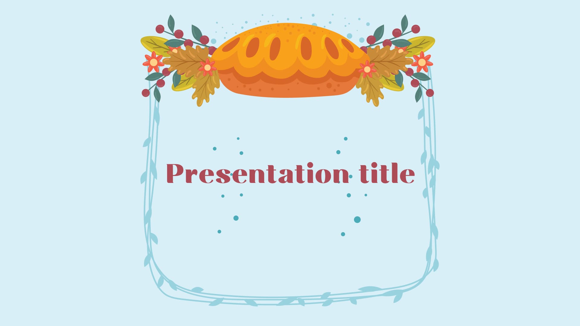Free Thanksgiving Themed Powerpoint Background | Master Bundles