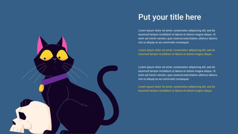 Free Halloween Black Cat Powerpoint Template | Master Bundles