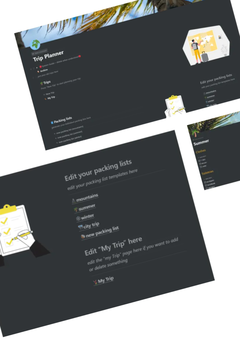 Notion Trip Planner – MasterBundles