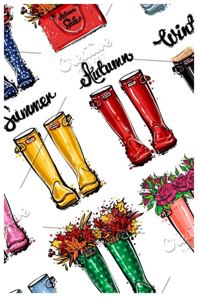 Wellies Boots Fashion Illustration – MasterBundles