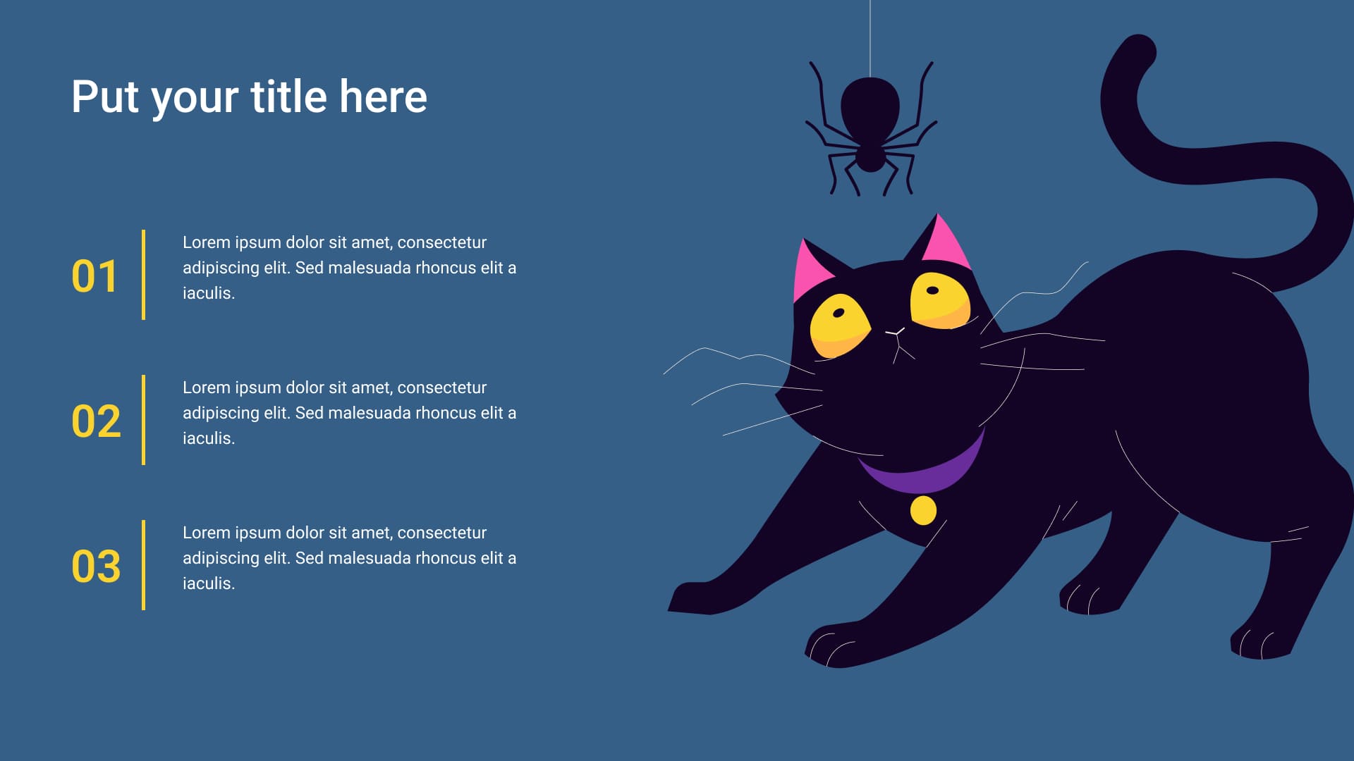 Free Halloween Black Cat Powerpoint Template | Master Bundles