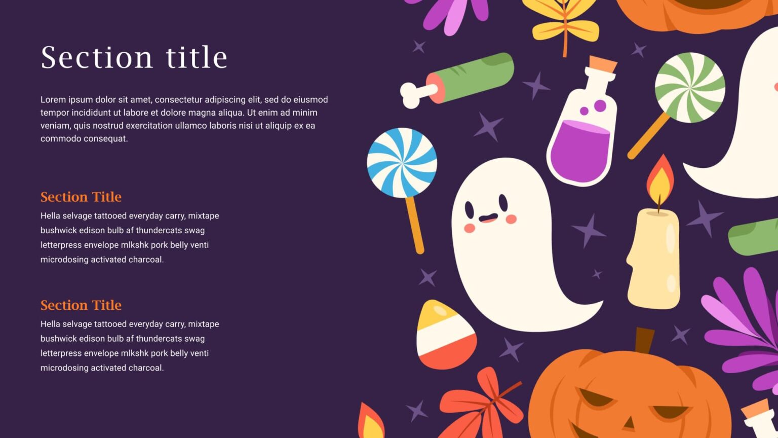 Free Halloween Purple Powerpoint Template | Master Bundles