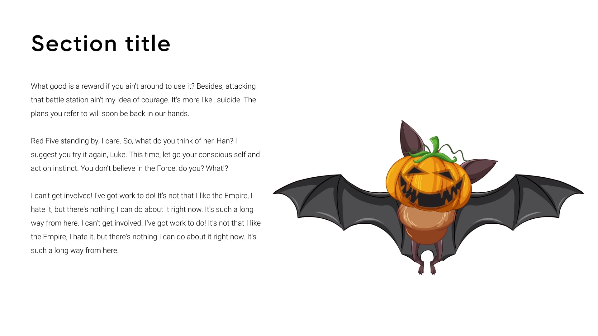 Free Halloween Bat Themed Powerpoint Template | Master Bundles