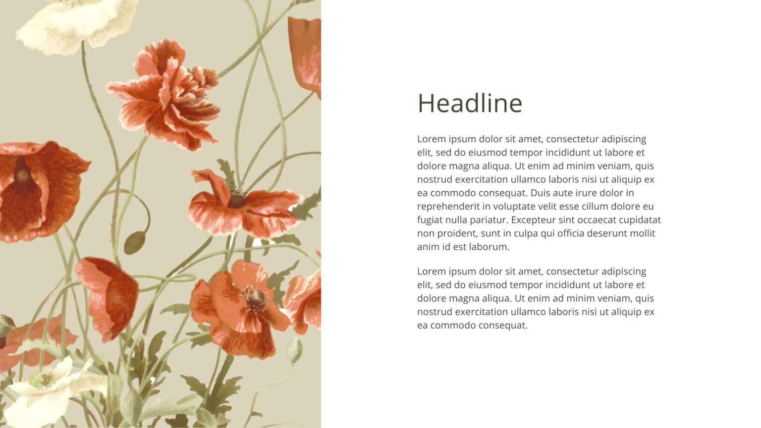 Free Vintage Flower Floral Powerpoint Background | Master Bundles