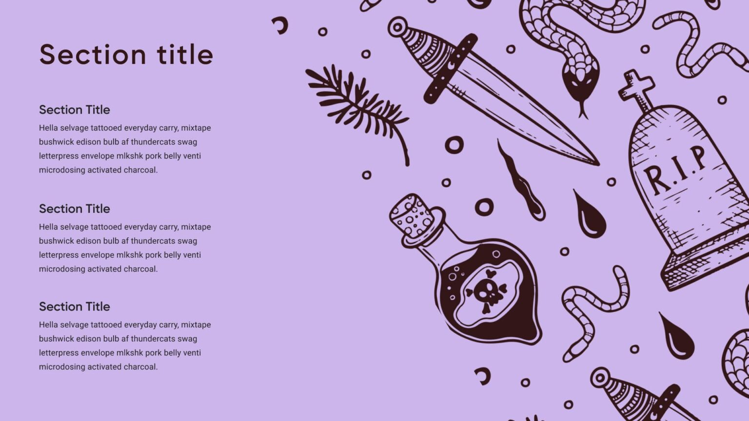 Free Purple Halloween Powerpoint Template | Master Bundles