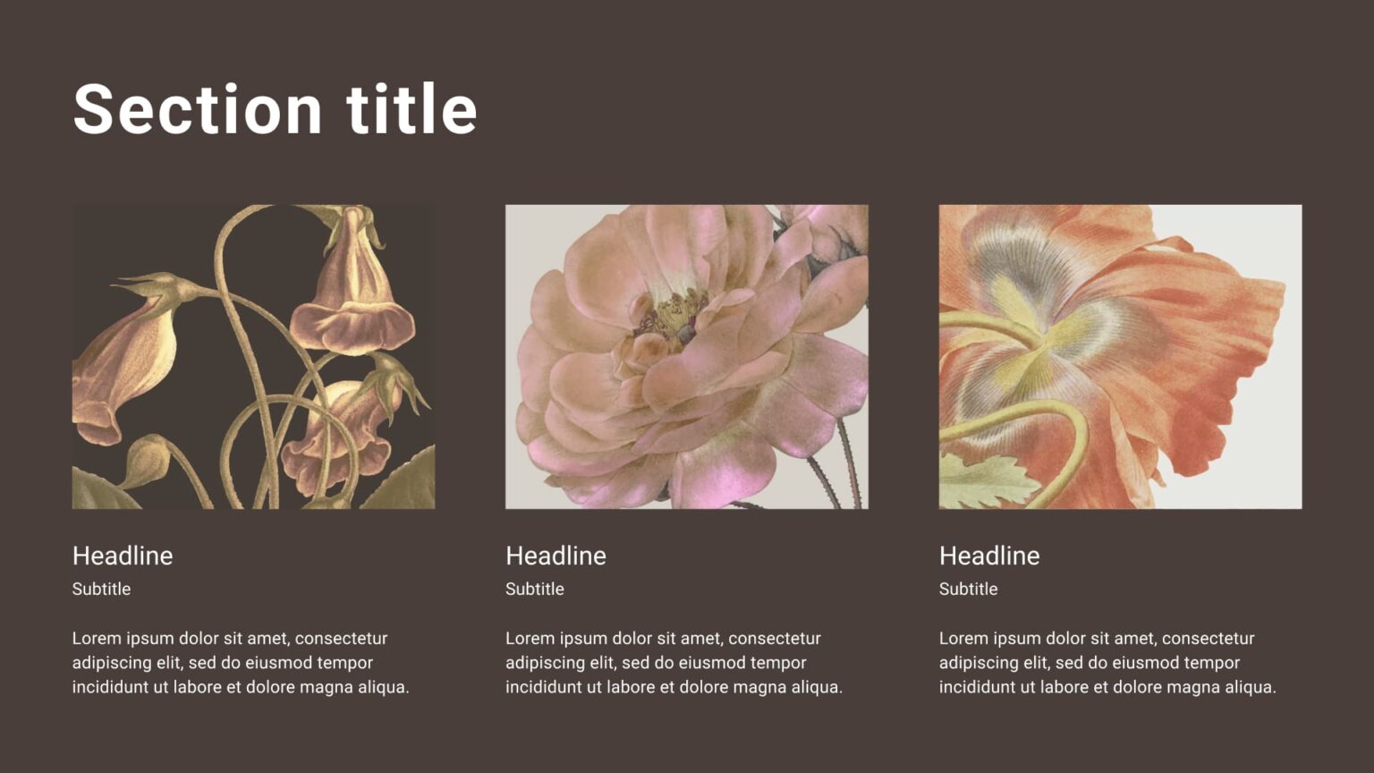 Free Vintage Flower Floral Powerpoint Background | Master Bundles