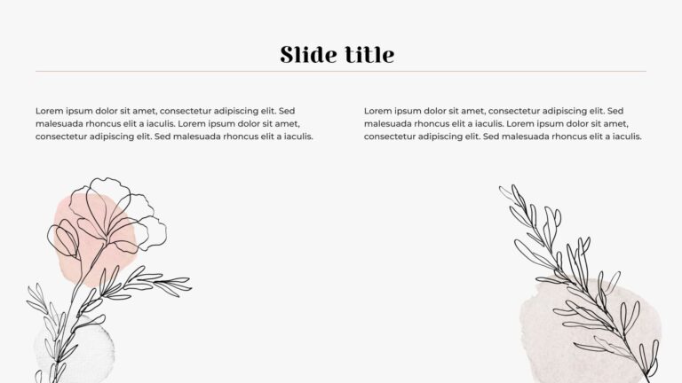 Free Aesthetic Flower Simple Powerpoint Background | Master Bundles