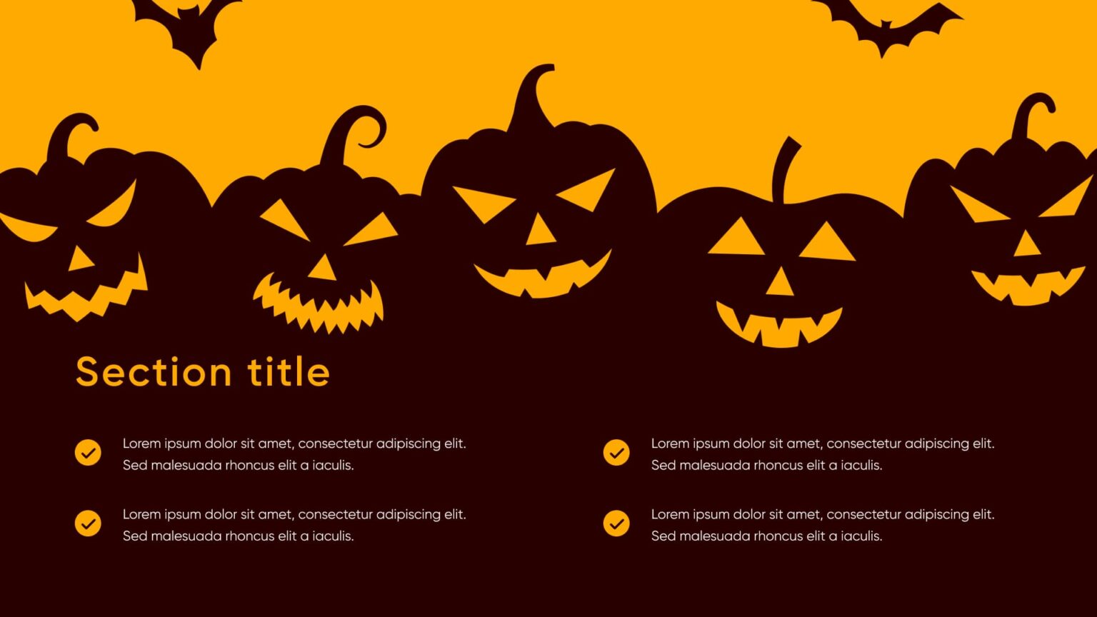 Free Yellow Halloween Powerpoint Template | Master Bundles