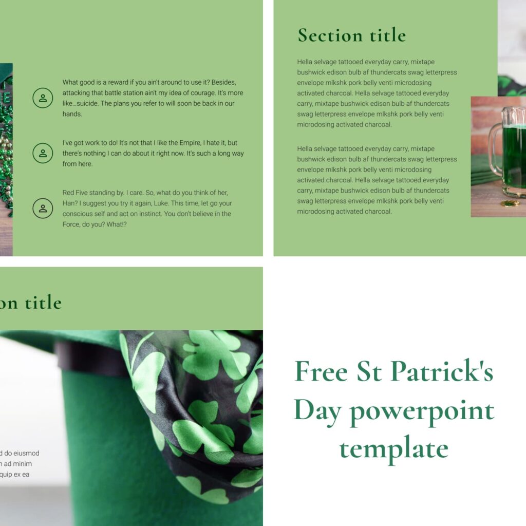 Free Green St Patrick's Day Powerpoint Template – MasterBundles