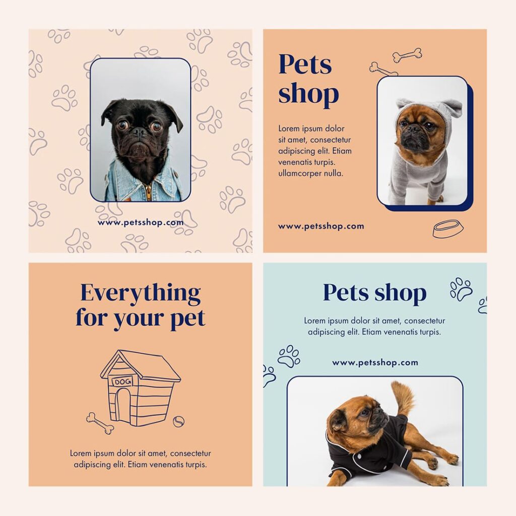 10 Cute Dog Instagram Post Templates – MasterBundles
