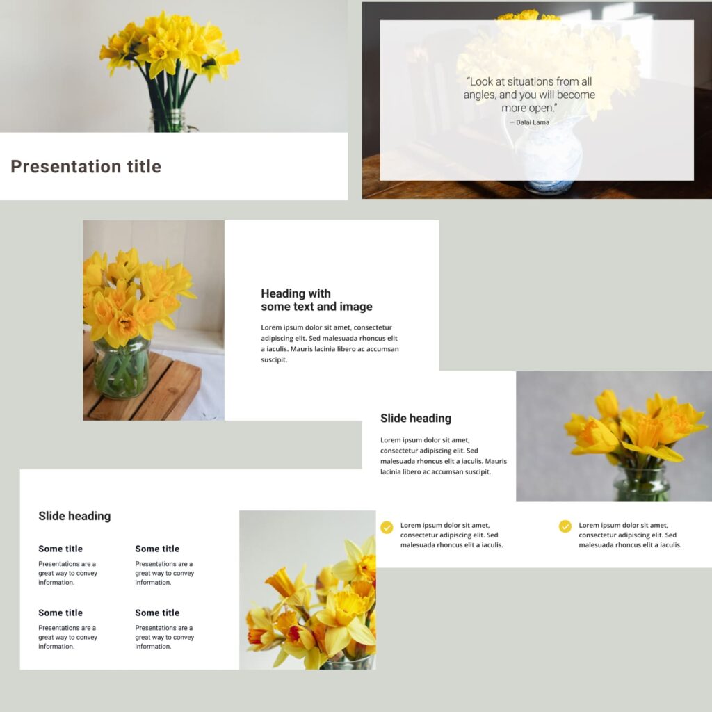 Free Powerpoint Background Yellow Flower – MasterBundles