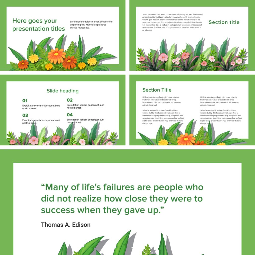 Free Rustic Flower Powerpoint Background – MasterBundles