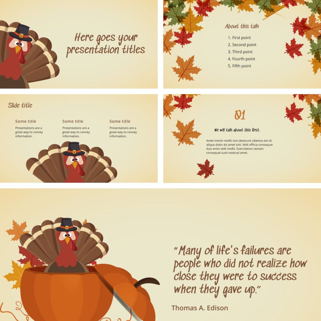 Free Thanksgiving Powerpoint Background Turkey – MasterBundles