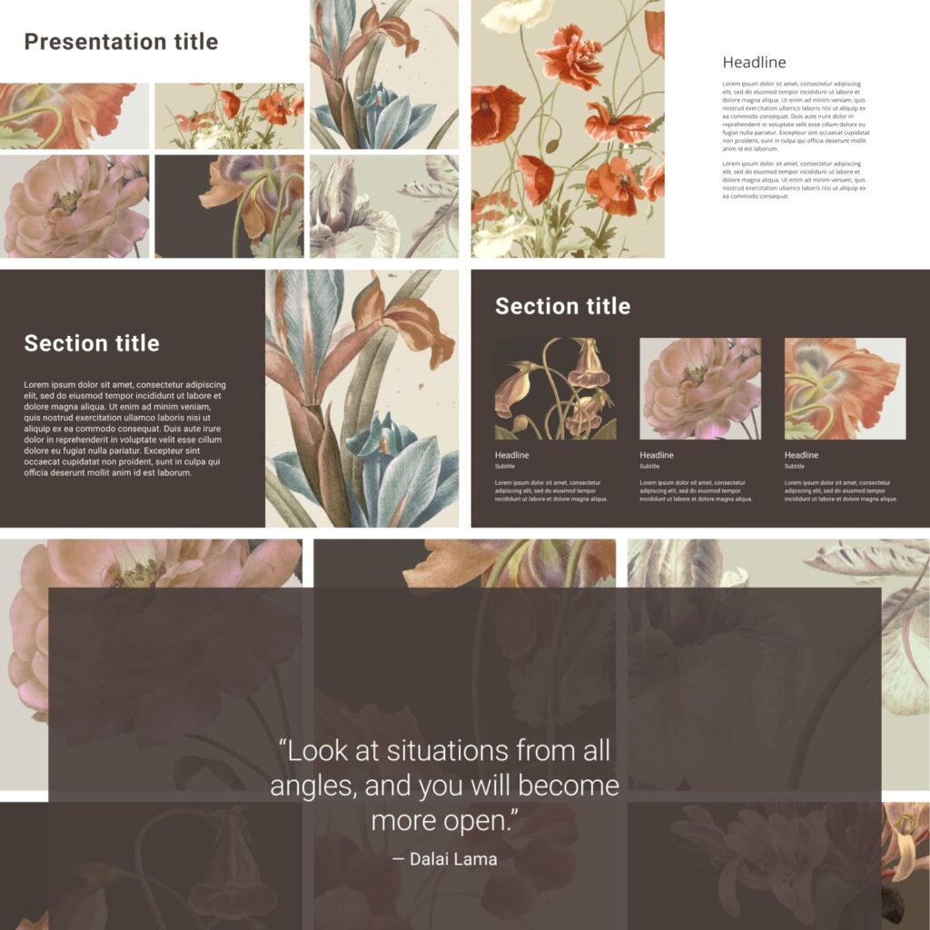 Free Vintage Flower Floral Powerpoint Background – MasterBundles