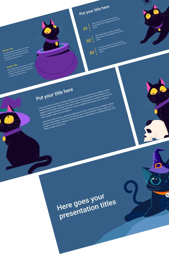 Free Halloween Black Cat Powerpoint Template – MasterBundles