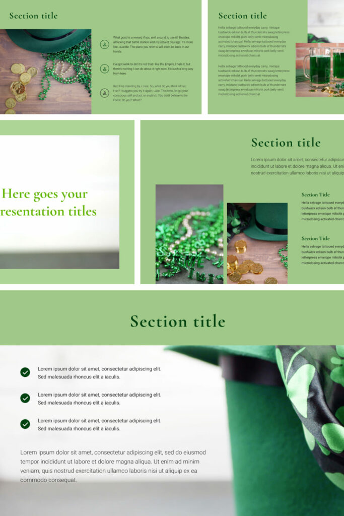 Free Green St Patrick's Day Powerpoint Template – MasterBundles
