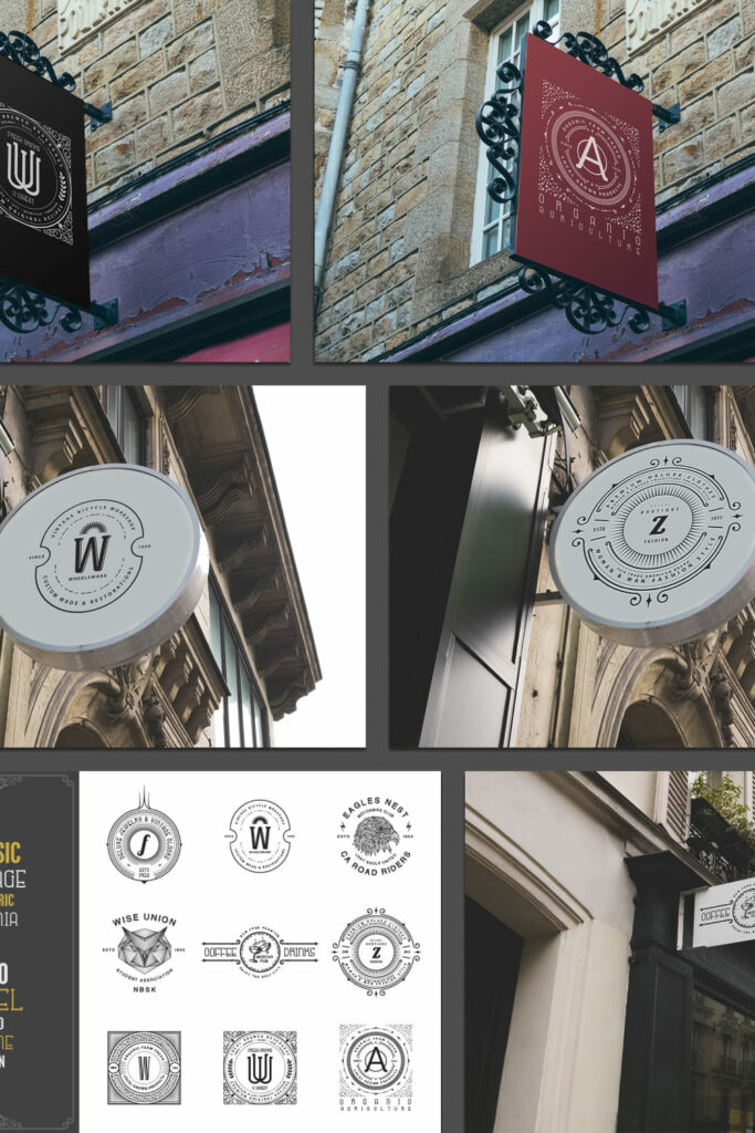 9 Vintage Classic Logo Templates – MasterBundles
