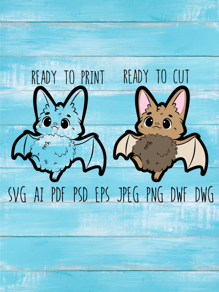 Cute Bat Sticker Ready to Print – MasterBundles