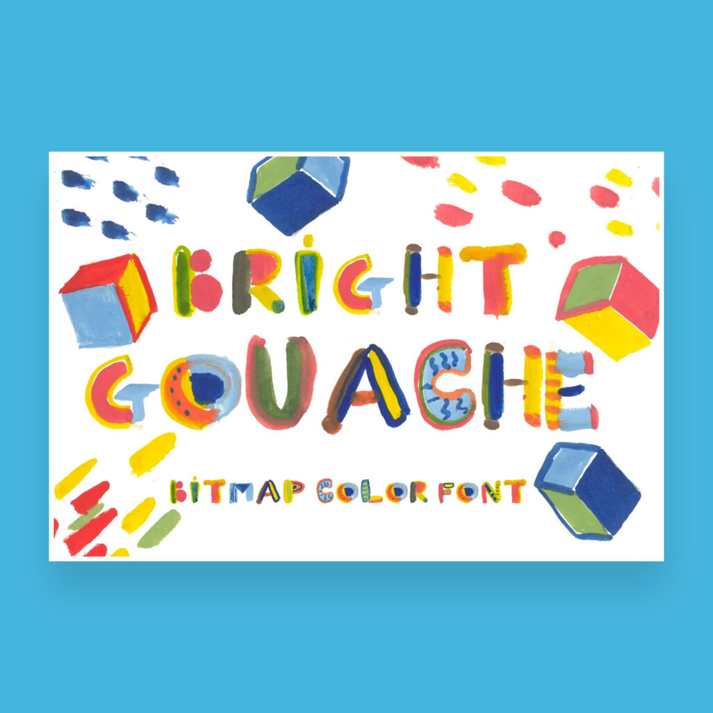 Bright Gouache Bitmap Color Font – MasterBundles