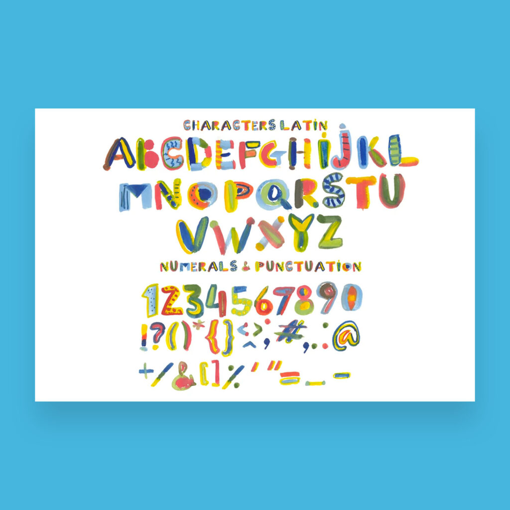Bright Gouache Bitmap Color Font – MasterBundles
