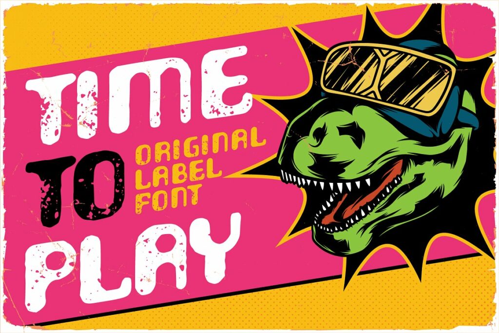 Time To Play Vintage Label Font – MasterBundles