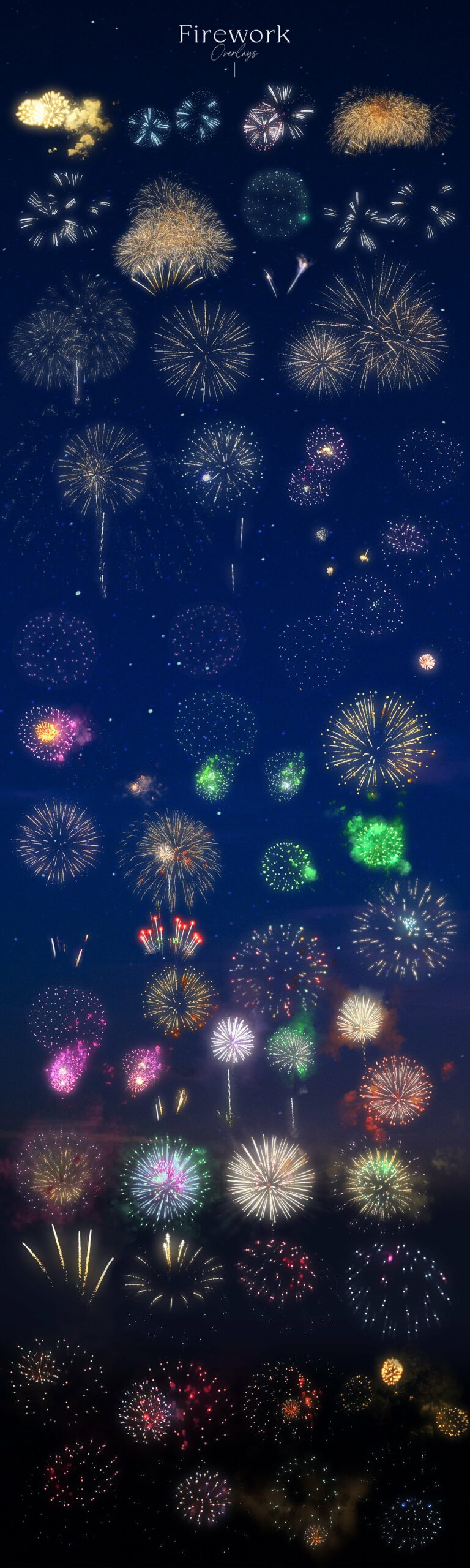 100 Firework Overlays – MasterBundles