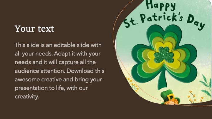 Free St Patrick's Day Powerpoint Template with Clover | Master Bundles
