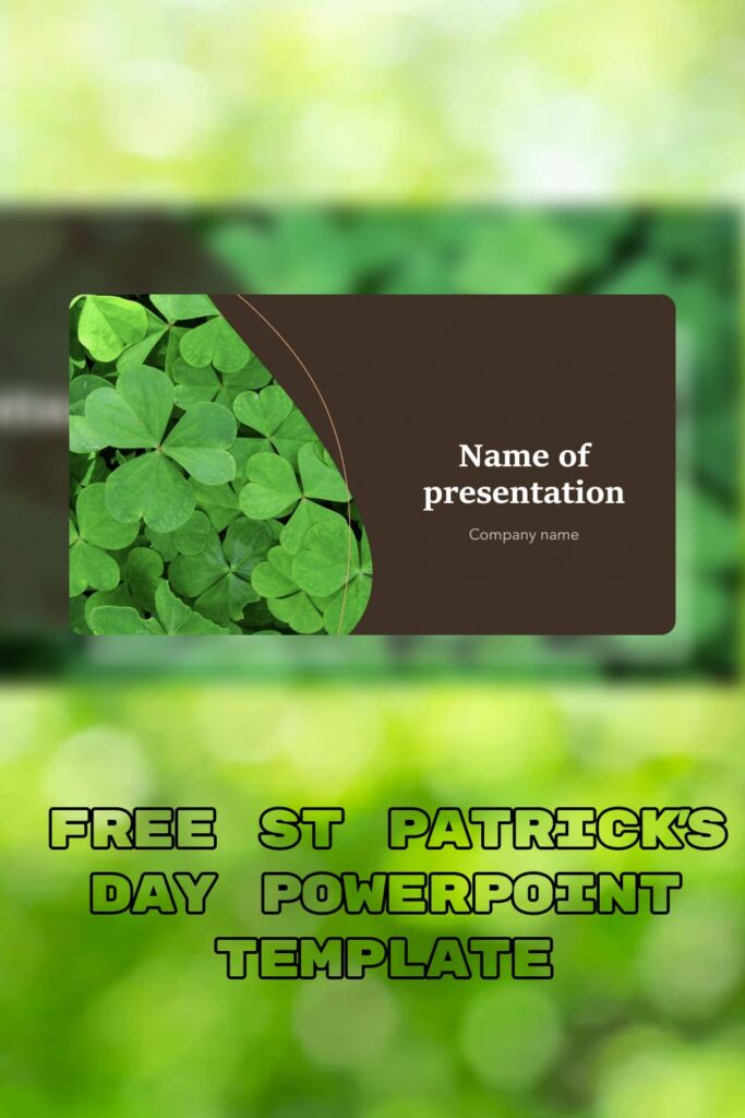 Free St Patrick's Day Powerpoint Template With Clover – MasterBundles