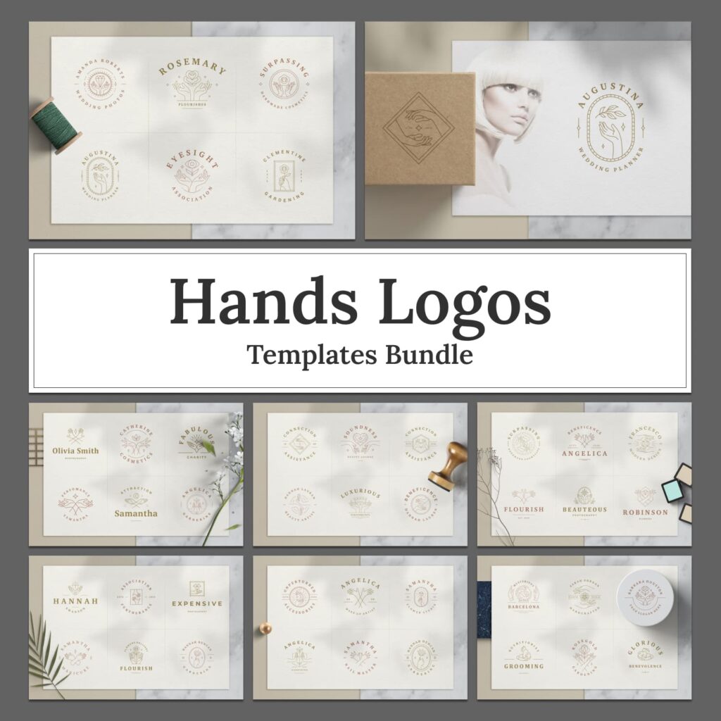 Hands Logos Editable Templates And Illustrations Bundle – MasterBundles