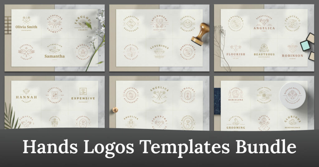 Hands Logos Editable Templates And Illustrations Bundle – MasterBundles
