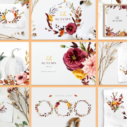 Hello Autumn - Watercolor Clipart Collection – MasterBundles