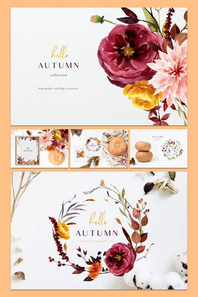 Hello Autumn - Watercolor Clipart Collection – MasterBundles