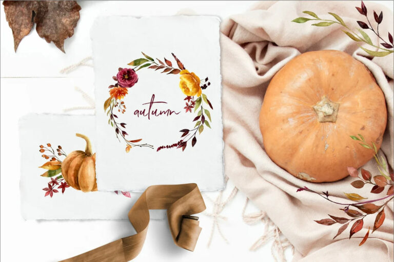 Hello Autumn - Watercolor Clipart Collection – MasterBundles