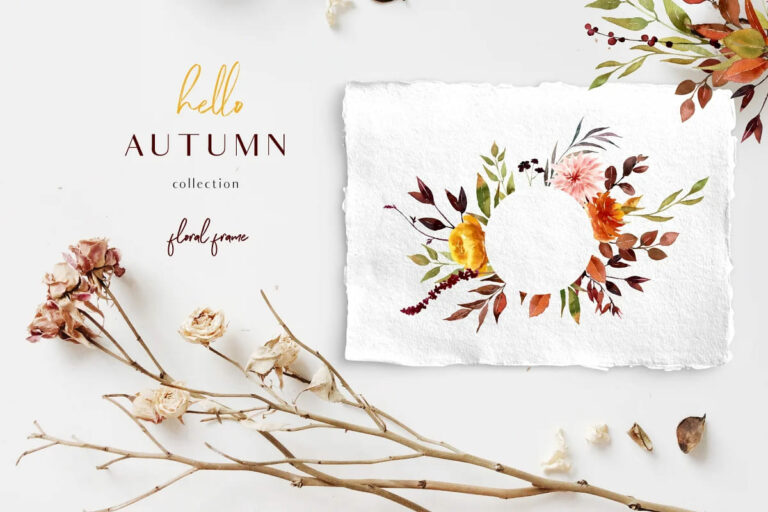 Hello Autumn - Watercolor Clipart Collection – MasterBundles
